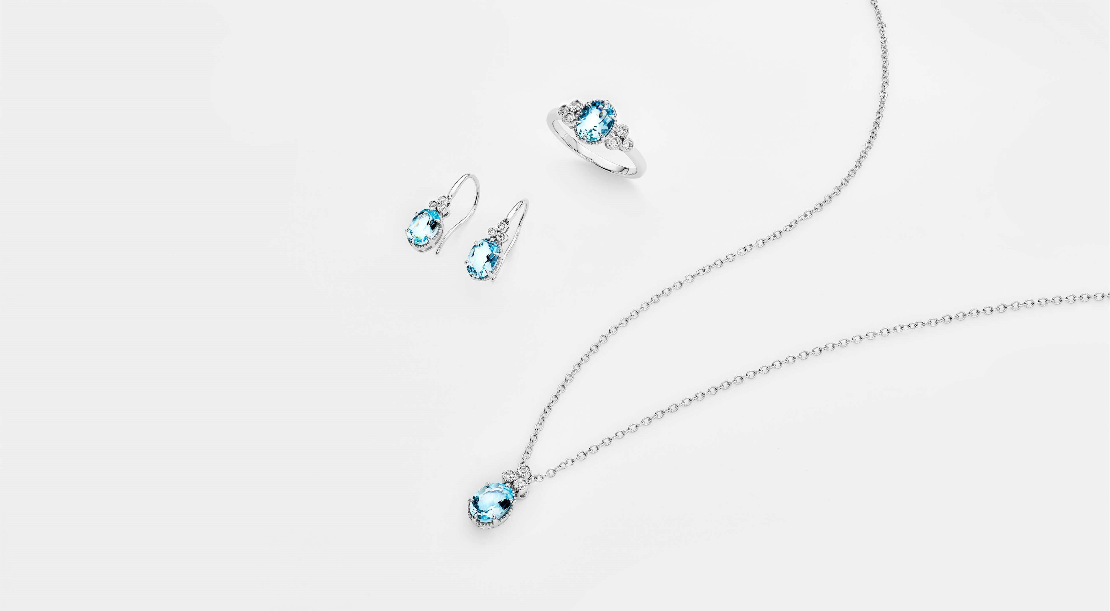 Aquamarine jewellery set store