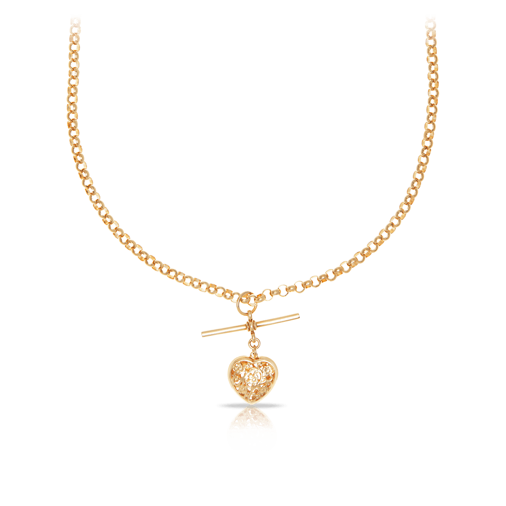 Swivel Belcher Necklace in 9ct Yellow Gold