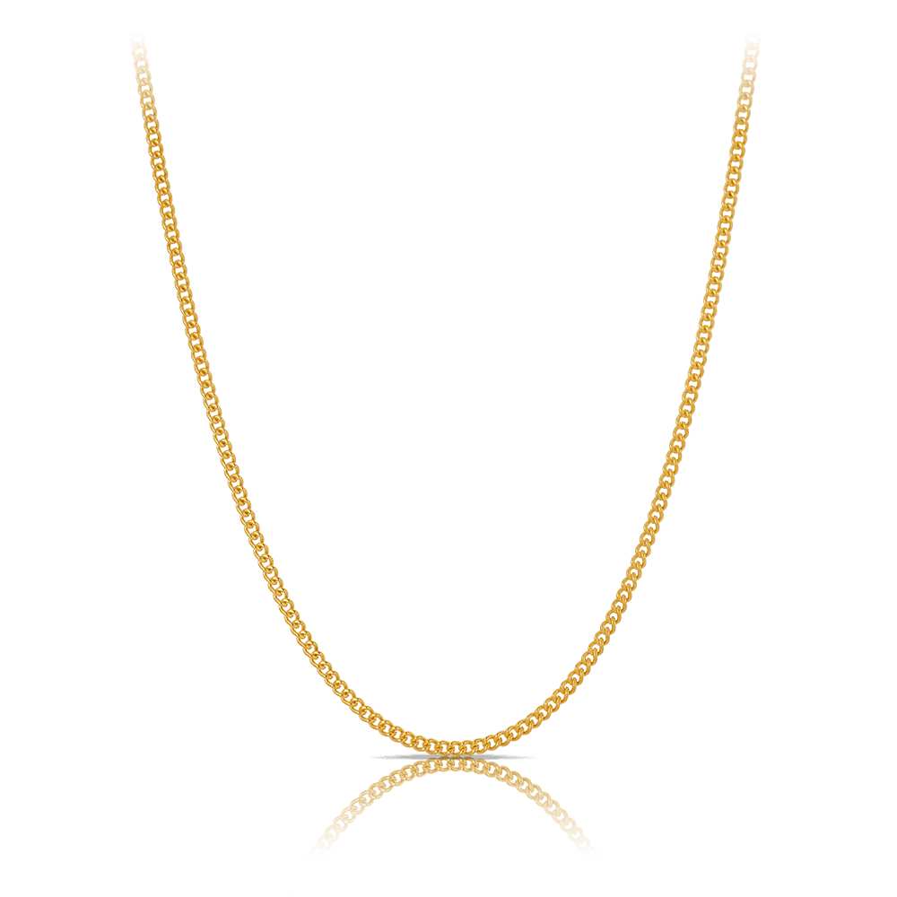 45cm Curb Link Chain in 9ct Yellow Gold