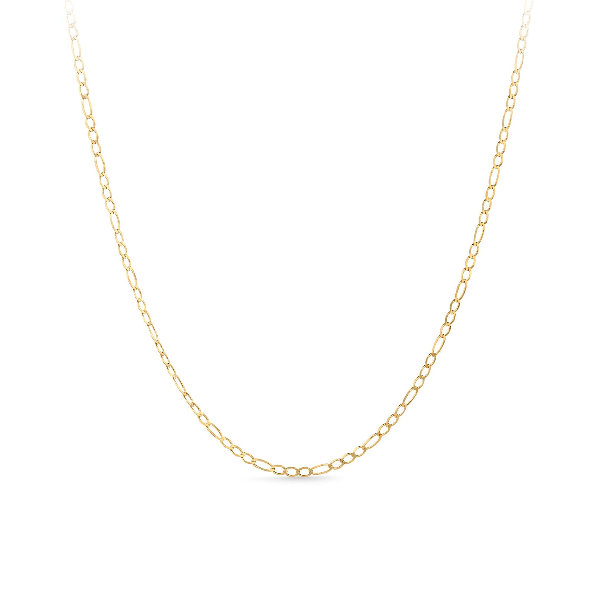 9ct Yellow Gold Figaro Pattern Chain Necklace