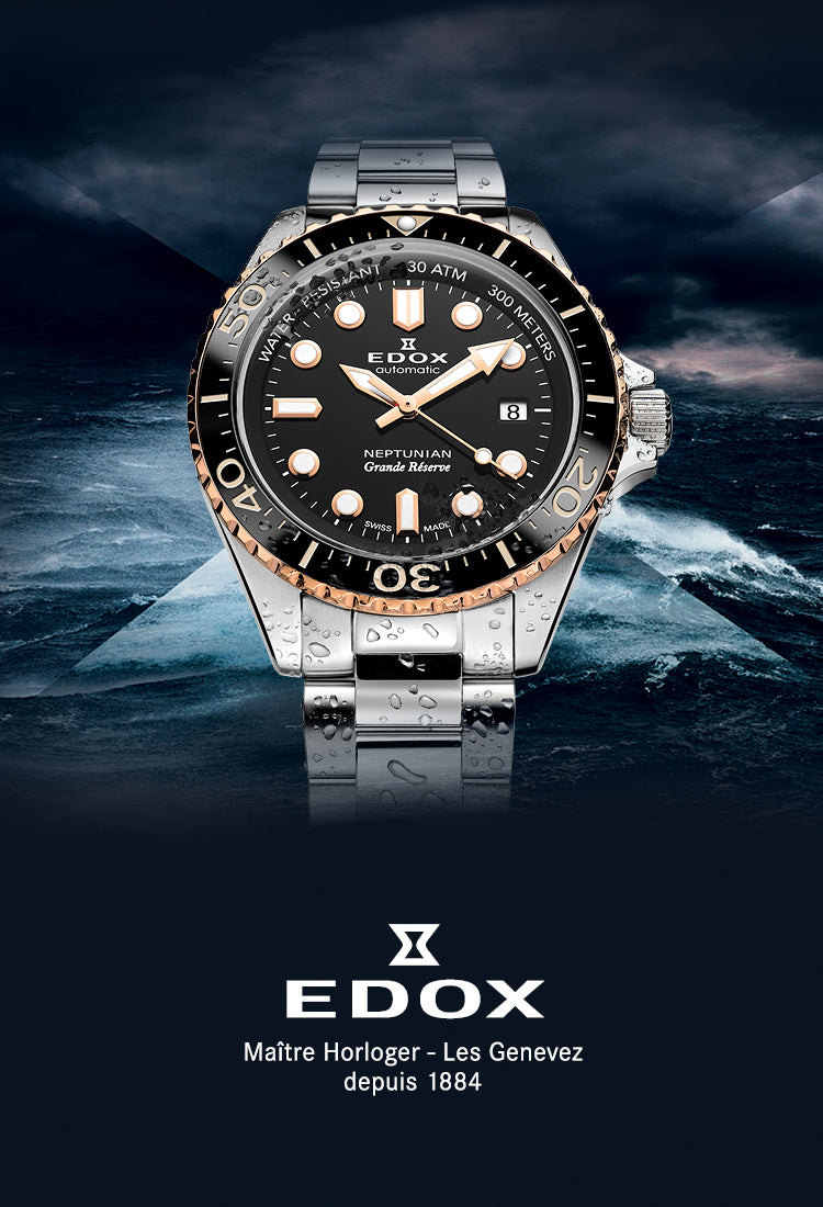 Edox Neptunian Watches | Luxury Swiss Dive Timepieces – Hardy Brothers