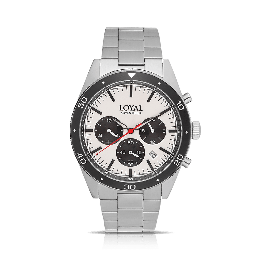 Loyal Men's Adventurer Stainless Steel Quartz Chronograph Sport Watch ...