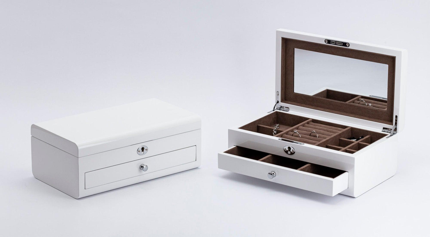 White Timber Jewellery Box
